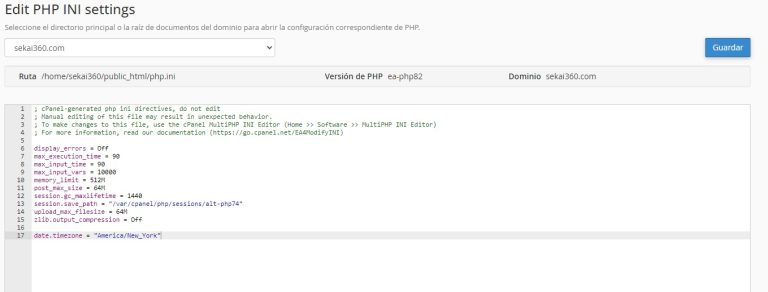 Cómo Cambiar la Zona Horaria en PHP Usando php.ini o .htaccess - k3bone